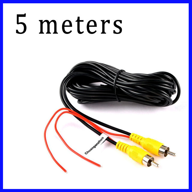 5m RCA Video Cable, Car Backup Camera Reverse Rear View Camera Video ...