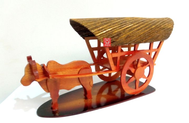 Handmade Wooden Bull Cart Toy | Daraz.lk