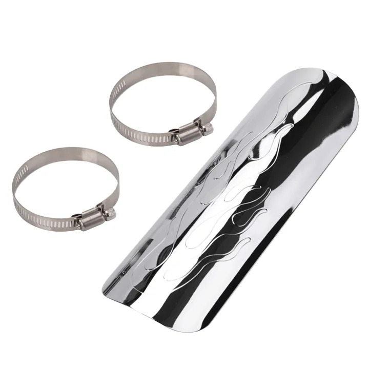 Ktteay Motorcycle Flame Exhaust Muffler Pipe Heat Insulation Shield ...