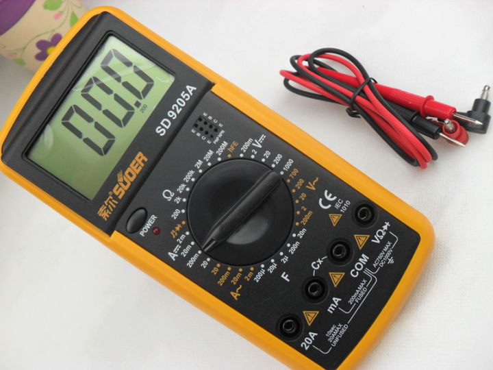 Multimeter SD9205A LCD Professional Digital Multimeter Electric ...
