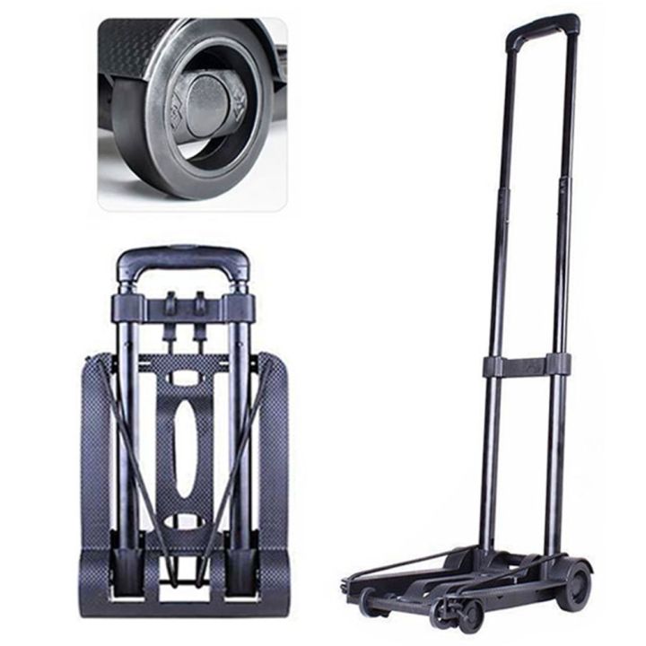 Durable Foldable Pull Rod Luggage Dolly Cart Heavy Duty 2 Wheel ...