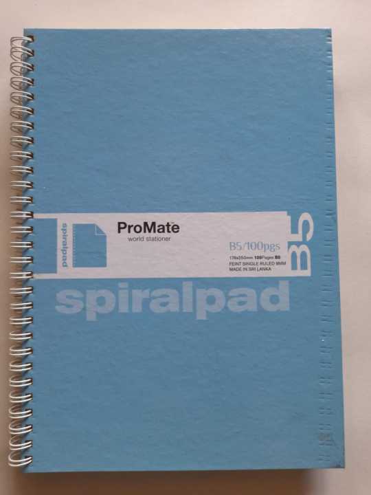 Promate B5 Spiral Pad Single Rule 100 Pages | Daraz.lk