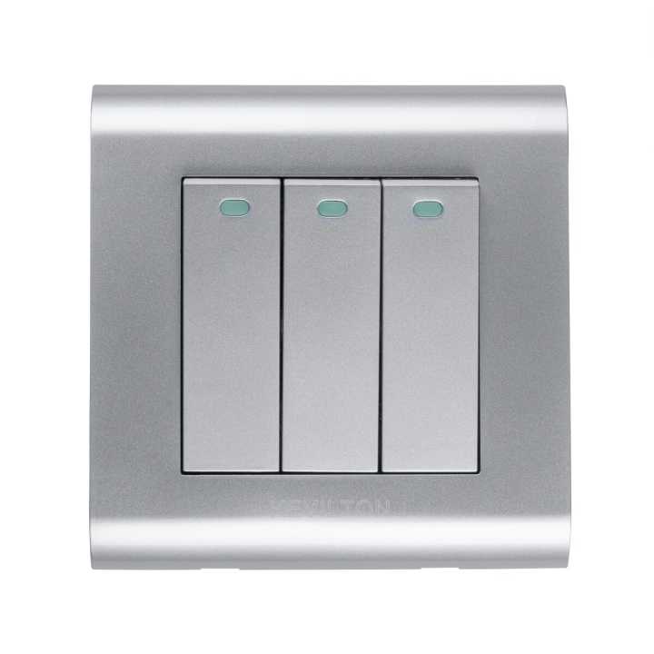 Modular Silver 3 Gang 2 way Switch | Daraz.lk