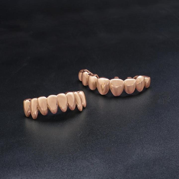 Punk Silver Teeth Grillz Men Bottom Grills Dental Teeth Caps Hip Rapper ...