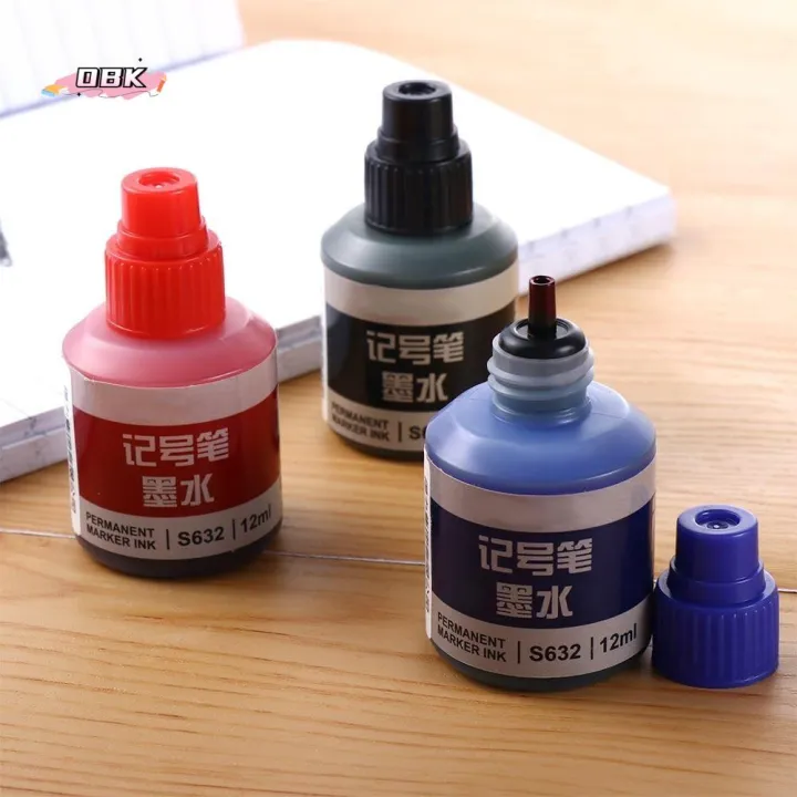 School Instantly Dry Black Red Blue Ink 12ml Paint Pen Ink Graffiti Pen ...