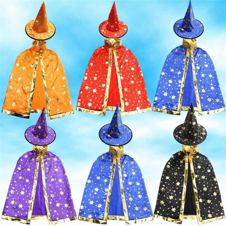 Girls Halloween cape Cute Boys Party supplies Hat polyester Costumes ...