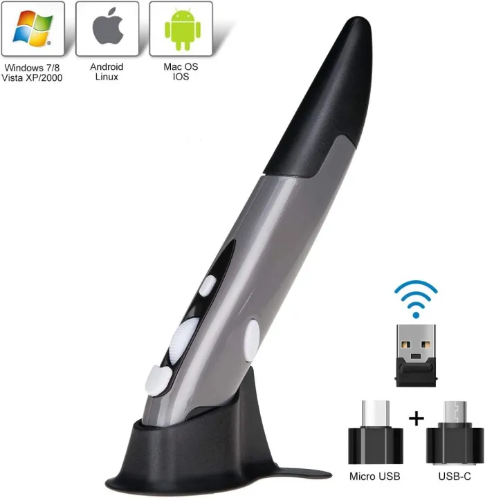 Wireless Optical Pocket Pen Mouse, 2.4GHZ USB Wireless Optical Pen ...