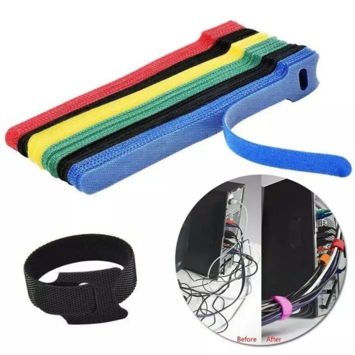 50pc Releasable Cable Organizer Ties Nylon Strap Wire Management ...