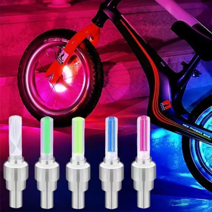LED Bicycle Valve Light, Neon Bicycle Spoke Light, Bicycle Tire Valve ...