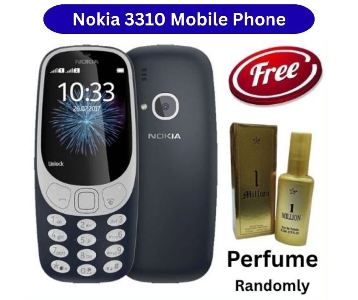 Nokia 3310 Mobile Phone with Free Perfume, Nokia 3310 Dual SIM Keypad ...