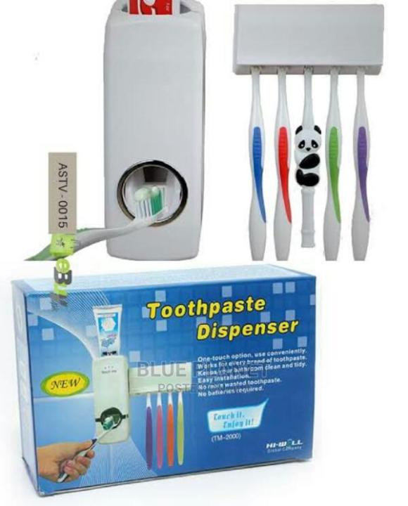 tooth paste dispenser AUTOMATIC TOOTHPASTE DISPENSER WITH TOOTHBRUSH ...