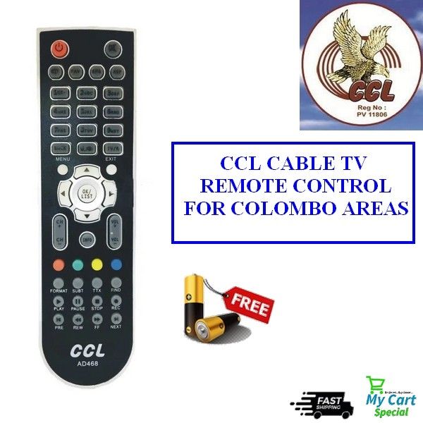 CABLE TV REMOTE CONTROLER CCL AD468 - COLOMBO | Daraz.lk