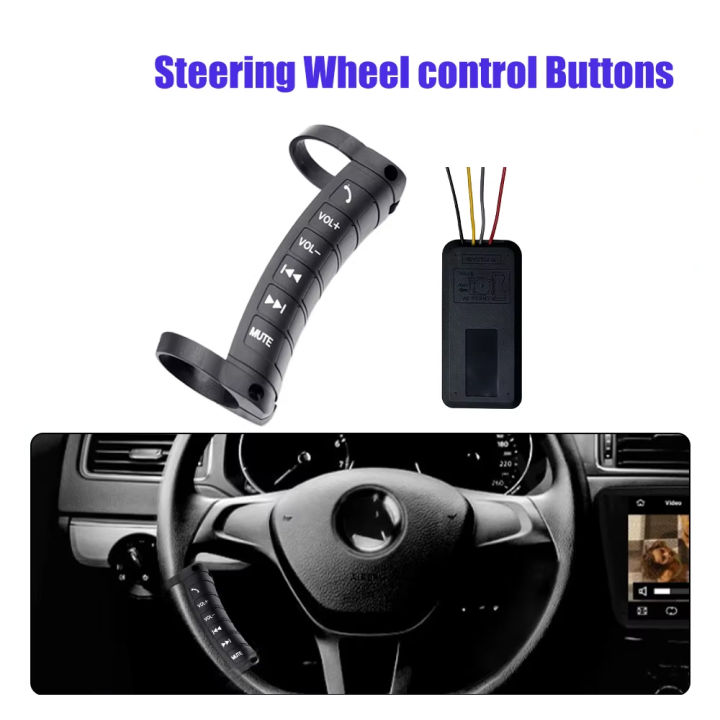Car Steering Wheel Control Button Install Kit, Multifunction Remote ...
