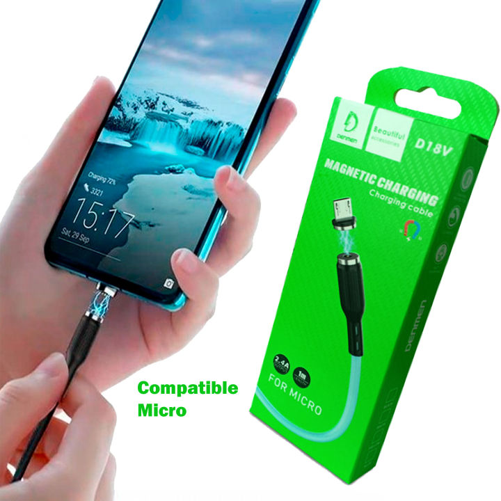 Denmen D18V Micro Magnetic Cable Silicone 2.4A USB Charging Cable ...