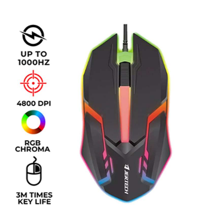 Jertech M200 RGB Lighting Gaming Mouse, Sleek and Responsive with ...