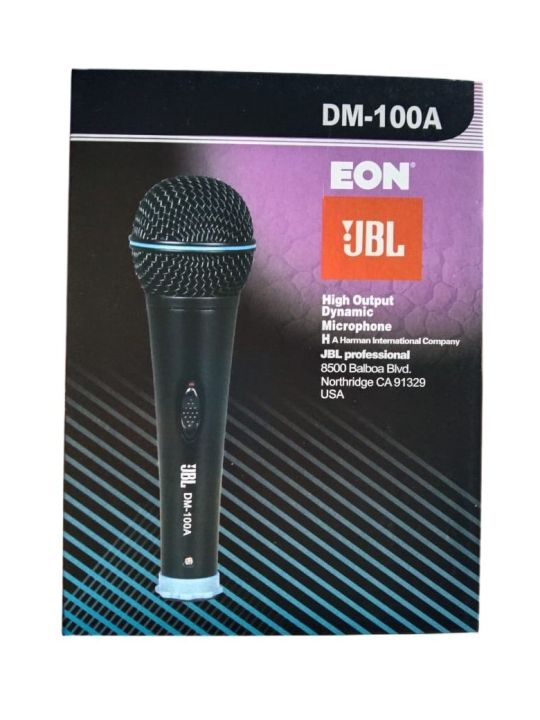 JBL DM-100A Eon Professional Dynamic Wired Microphone with On/Off ...