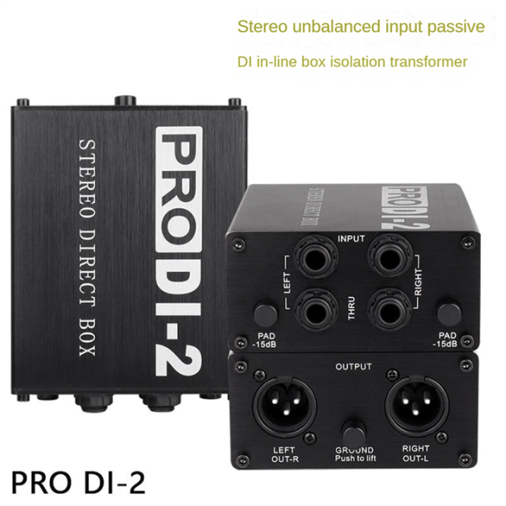 1 Piece ProDI-2 Passive Stereo Direct Box Audio DI Box Low Noise Guitar ...