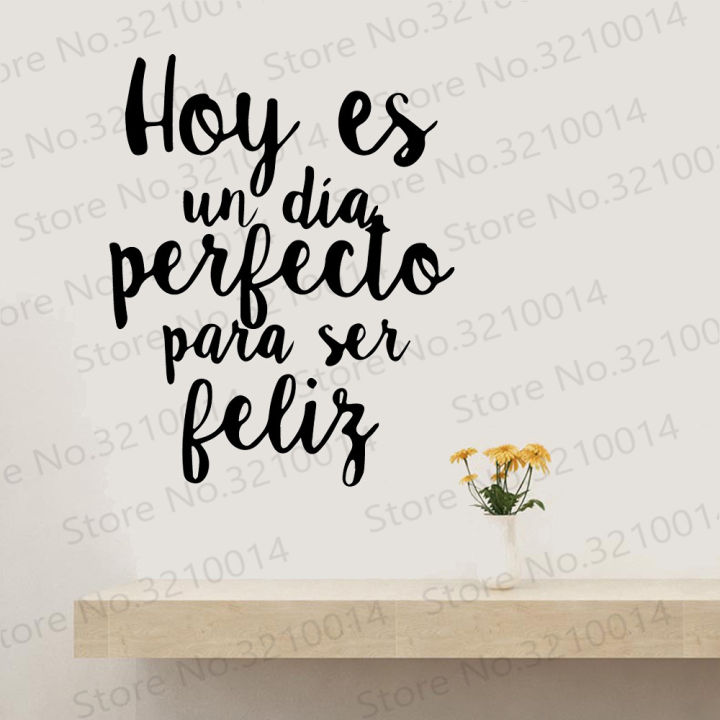 Carved Spanish Phrase Wall Stickers Vinyl For Living Room Frase Sticker ...