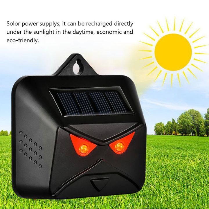 Multi-silicon Solar Panel Battery Dual Powered Animals Repeller Dog ...