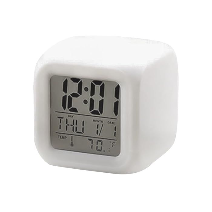 DIGITAL CUBE ALARM CLOCK COLOUR CHANGNG | Daraz.lk