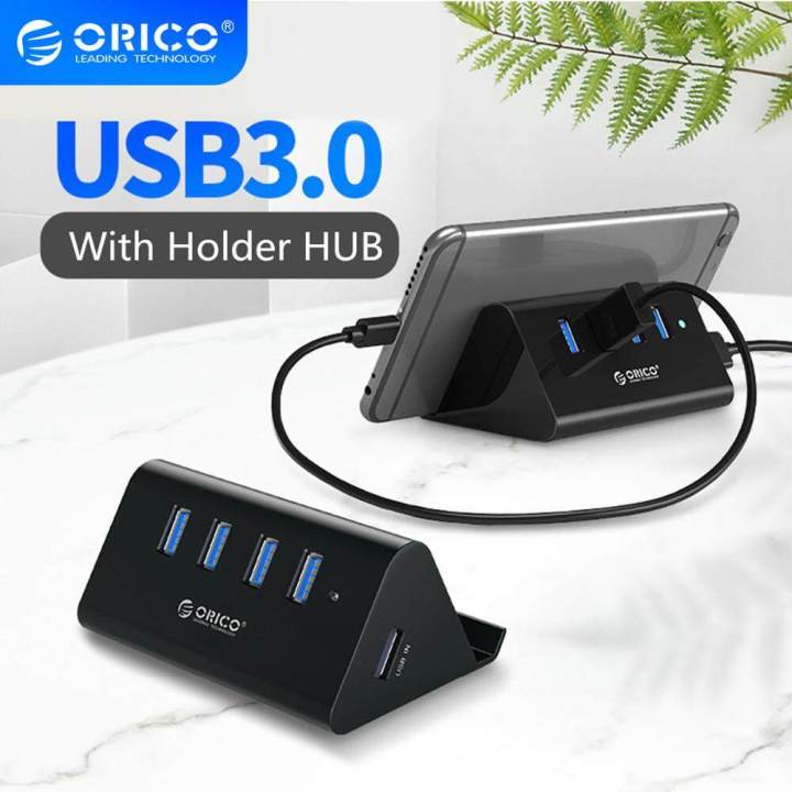ORICO ABS 4 Port USB HUB High Speed 3.0 USB HUB OTG Splitter Multi Hub With Phone Tablet Holder ...