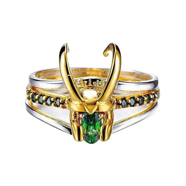 Loki Ring Jewelry Good Loki Helmet 925 Ring Gold Plated High Shine Ring ...