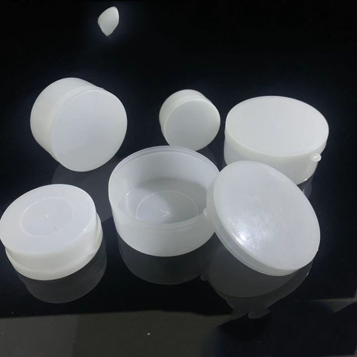 10Pcs 5g/10g/20g/30g/50g/100g White Plastic Cosmetic Sample Jars Pot ...