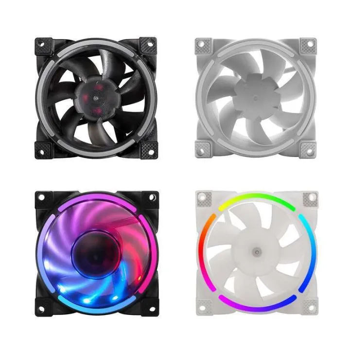 80mm PC Computer Case Fans Ultra Silent LED Coo Noise 4Pin PWM 5V 3Pin ...