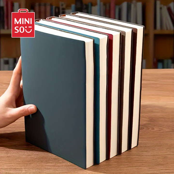 【MINISO】👍👍 A5 Soft Leather Notebook With 120 Inner Pages, Waterproof ...