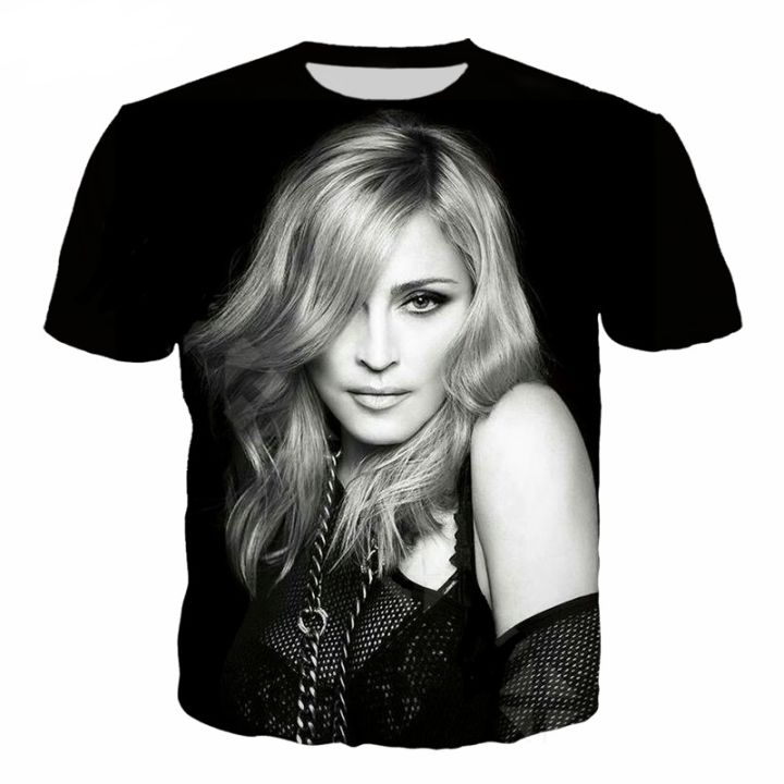 Newest Singer Madonna Louise Ciccone 3D Print T-shirt Men Women Hip Hop T Shirts Harajuku ...