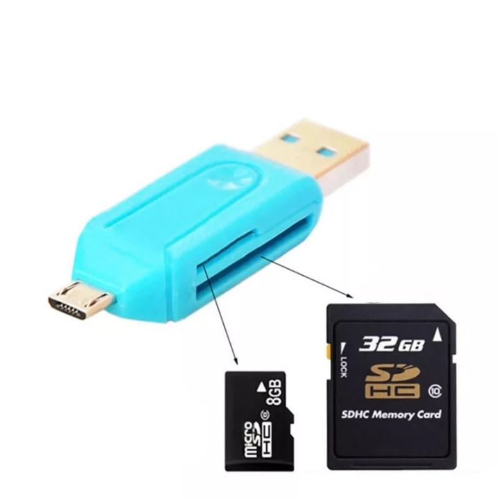 MICRO OTG 2 in 1 USB Card Reader Universal Micro USB OTG TF/SD Card ...