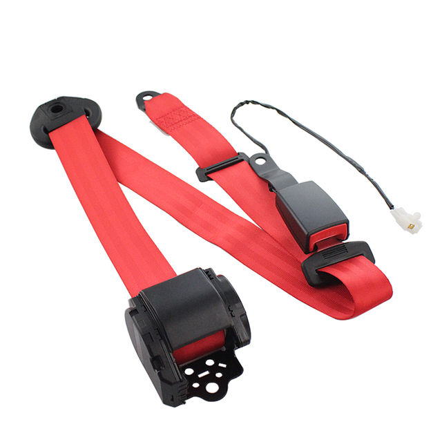 【Too much love!】Red 3 Points Adjustable Car Seat Belt Lap Belt ...