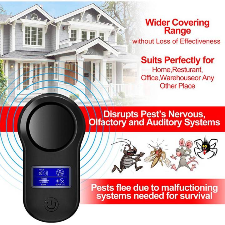 Cockroaches Repeller-2 x Ultrasonic Pest Repeller-Black | Daraz.lk