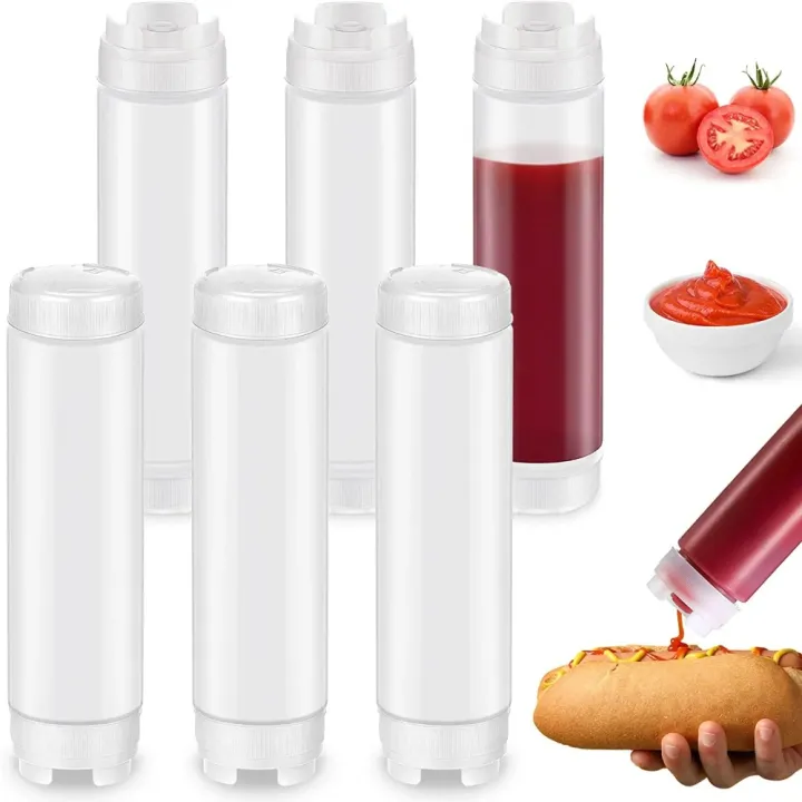 Kitchen Utensils 16/20/24oz Double Head Sauce Bottles Large-capacity ...
