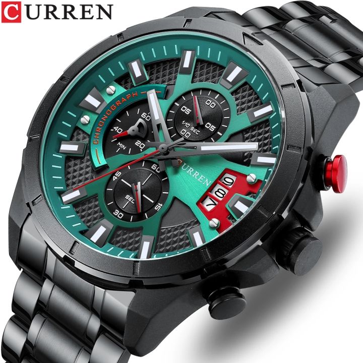 CURREN brand fashion business, stainless steel, waterproof time code ...