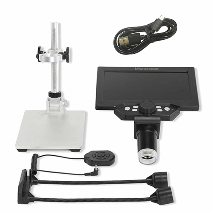 Portable 7" LCD Digital Microscope 1200X Zoom 12MP High-Resolution for ...
