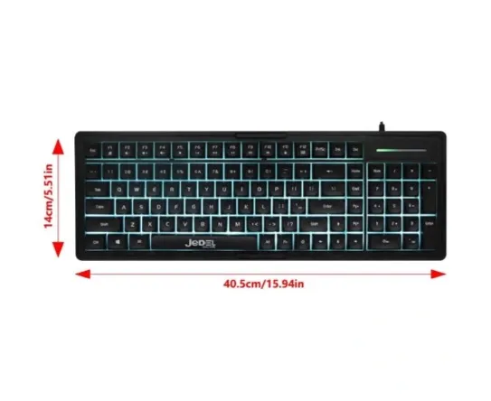 Original JEDEL K32 RGB Gaming Wired Mechanical Feeling Gaming Keyboard ...