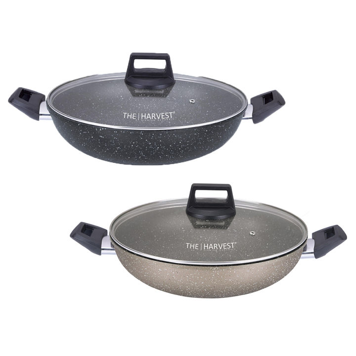 The Harvest 24cm/30cm Non Stick Wok with Side Handle Made with high ...