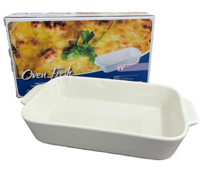 Ceramic Rectangular Dish 10'' 1L | Daraz.lk
