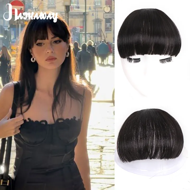 Straight Hair Bangs Air Cartoon Bangs Synthetic Black Brown Extend ...