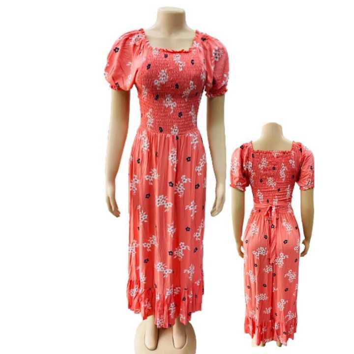 New Model Long Frocks-Orange | Daraz.lk