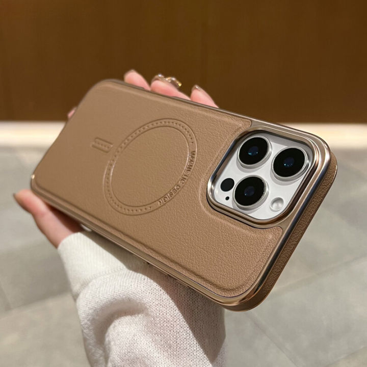 HOCE Plating Frame Magnetic Phone Cases For iPhone 17 16 15 14 13 Pro ...