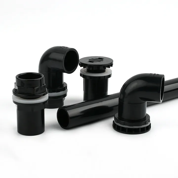 20 25 32 40 50mm Black Pvc 90 Elbow Drainage Connector Aquarium ...