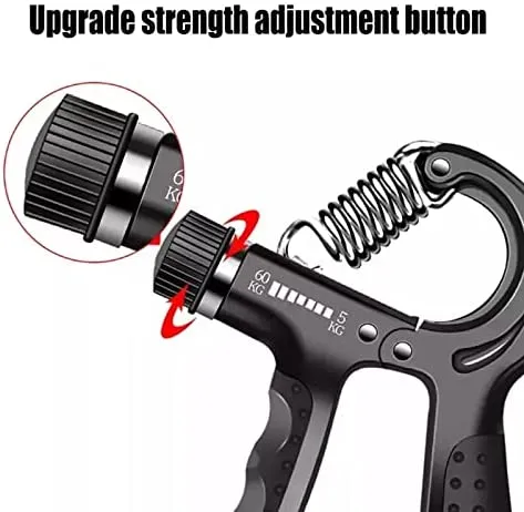 Hand Gripper, R-Shape Adjustable Countable Hand Grip Strength Exercise ...