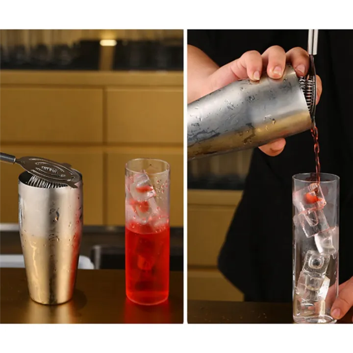 Cocktail Shaker Set Bartending Kit Bar Tools with Cocktail Recipe ...