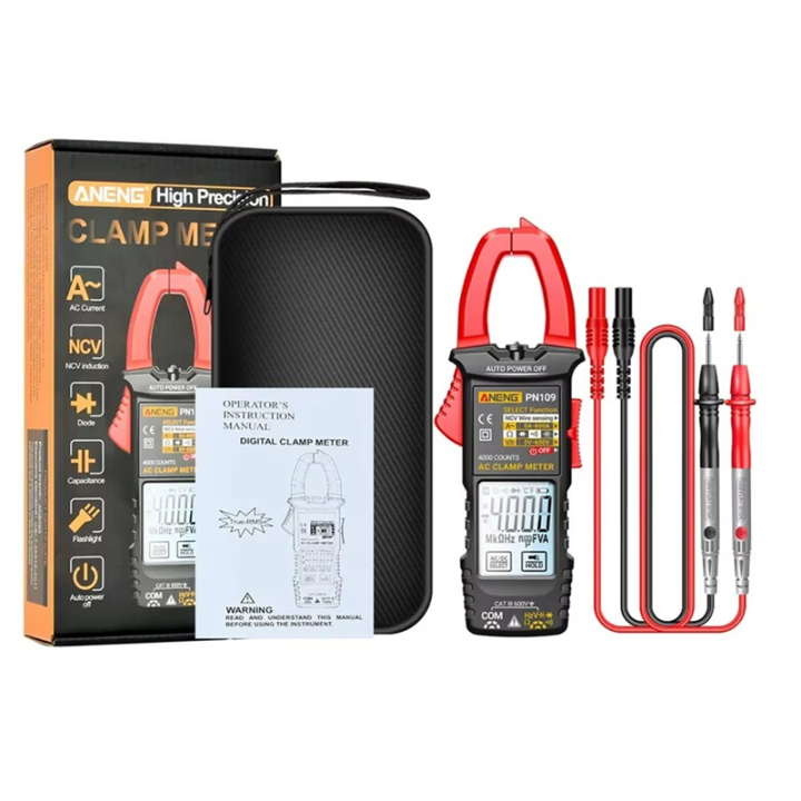 ANENG PN109 Multimeter Smart Clamp Meter Digital 4000 Count 600A High ...