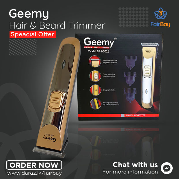 Geemy GM-6028 Trimmer - Hair and Beard - Rechargeable - Shaving Haircut ...