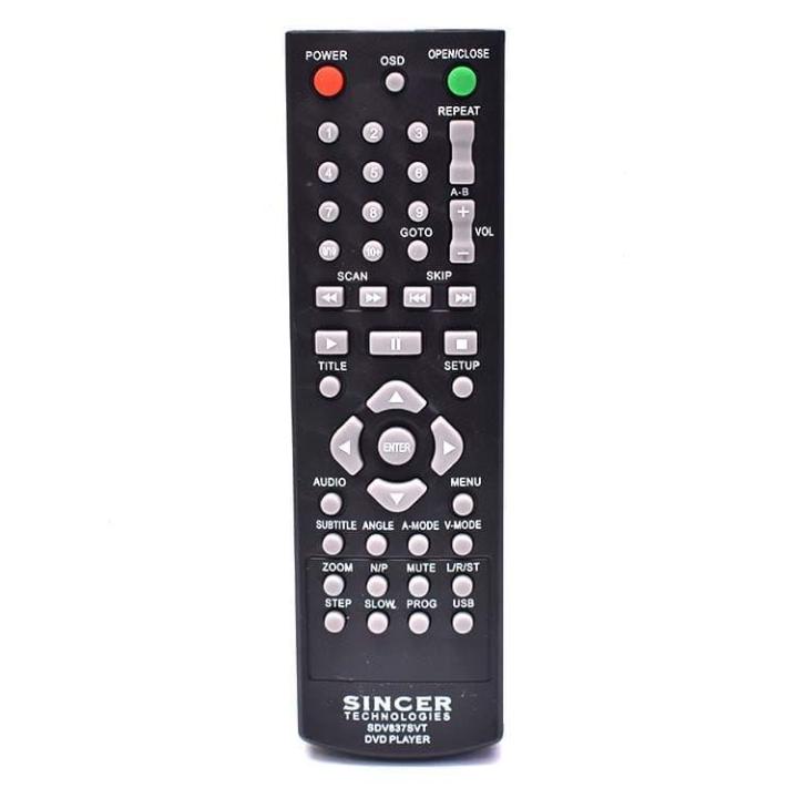 Singer DVD Remote - Black | Daraz.lk