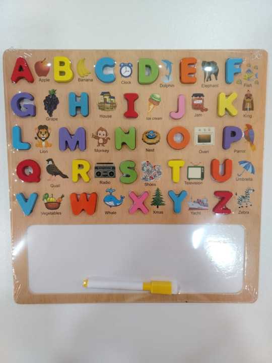 Uppercase Alphabet & Numbers Puzzle Board | Daraz.lk