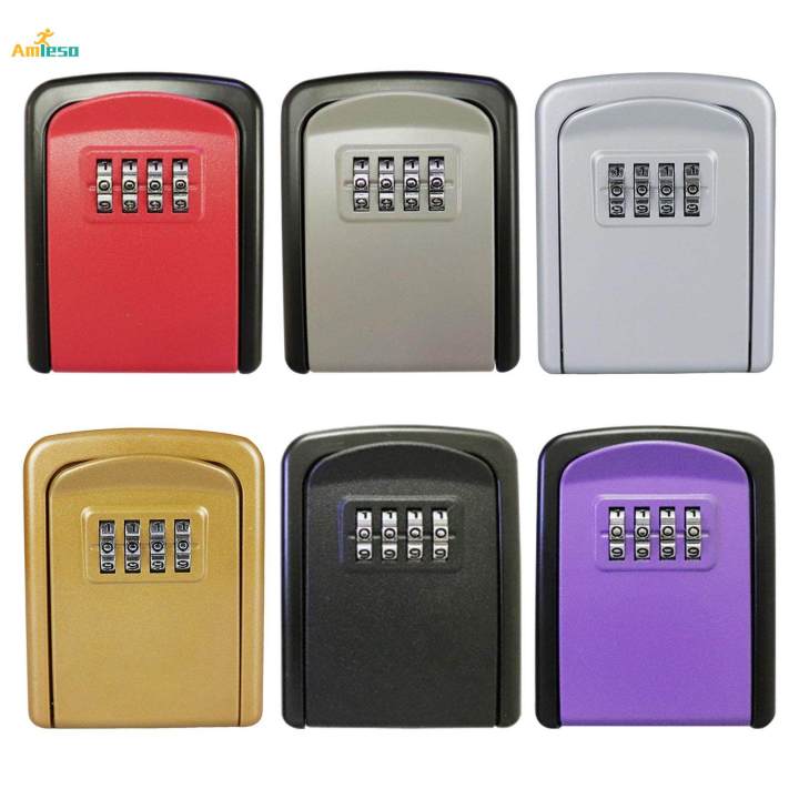 Portable Key Storage Lock Box Combination Lock Box for House red | Daraz.lk